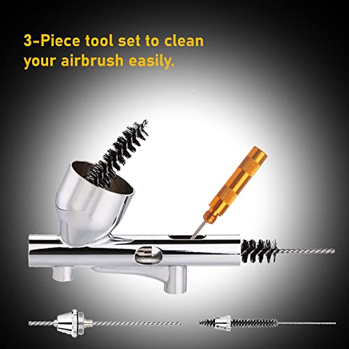 Iwata Medea Professional Maintenance Tools + 3 Piece Airbrush Spray Cleaning Repair Tool, Black, CL500