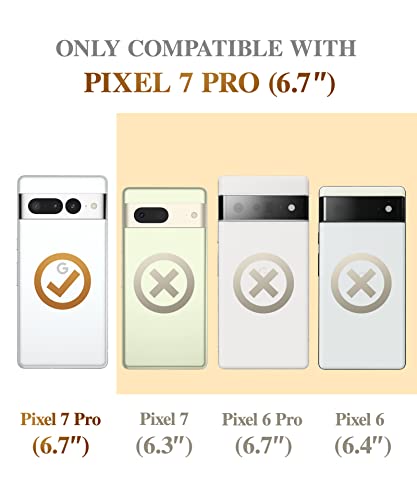 GVIEWIN Google Pixel 7 Pro 6.7" Case, Stylish Marble Pattern TPU Slim Shockproof Protective Cover - Drift Sand/Brown