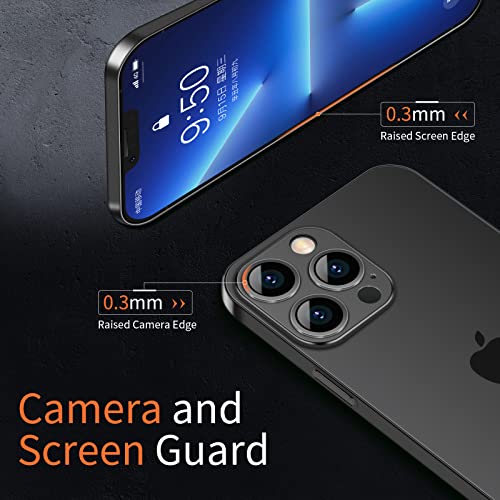 Dataroad iPhone 14 Pro Max 6.7" Slim Case - 0.2mm Thin, Matte Finish, Anti-Fingerprint, Anti-Yellowing, Translucent Black