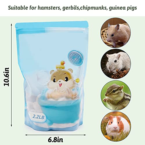 Hamiledyi Hamster Sand Bath Small Animals Sand Clean The Dust Gerbils Bathing Sand for Dwarf Syrian Hamsters Chinchilla Guinea Pigs Rats Lemming Mice Degus or Other Small Pets 2.2lb Fine Sand