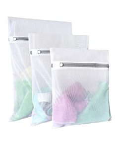 lingerie bags for washing delicates,small fine mesh laundry bags,3pcs(1 large,1 medium,1 small)