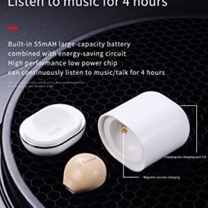 Loluka Bluetooth Earbud Single 5.0, Mini Invisible Wireless Headset Hands Free Car Headphone, Cell Phone Bluetooth Earbud for iOS Android Smart Phones Waterproof