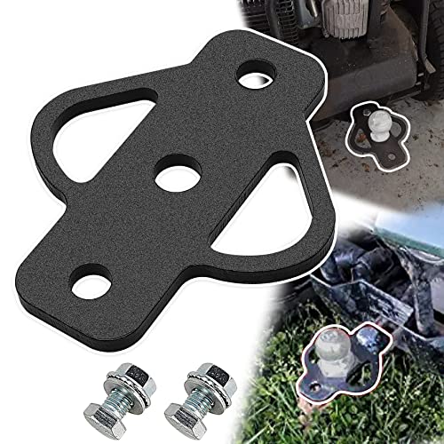 VIAGL 3-Way Trailer Hitch Adapter with Bolt Receiver Hitch for Lawn Mower Three Way ATV Hitch Attachments for Golf Cart Garden Tractor Flat Towing Tow Ball Mount Lawn Mower Chain and Tow Strap