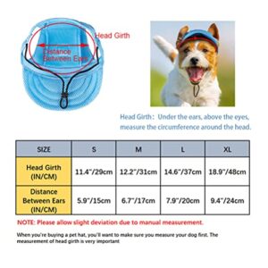 leconpet Mesh Baseball Pet Caps with Ear Holes Adjustable Comfortable Dog Hats for Small Medium and Large Dogs Cat Cap (Small, Red)