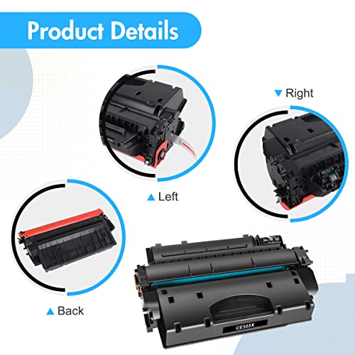 CE505X 05X Toner Cartridge Compatible Replacement for HP CE505X 05X Toner Cartridge for HP P2055 P2055DN P2055D P2055X P2050 High Yield Printer Black 1 Pack