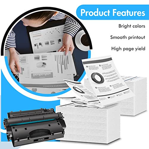 CE505X 05X Toner Cartridge Compatible Replacement for HP CE505X 05X Toner Cartridge for HP P2055 P2055DN P2055D P2055X P2050 High Yield Printer Black 1 Pack