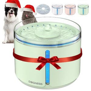 cat fountain water bowl, water fountain for cats inside, dog water bowl dispenser, 74oz/2.2l easy to clean and assemble automatic pet water dispenser for cats dog small puppy with filters, green