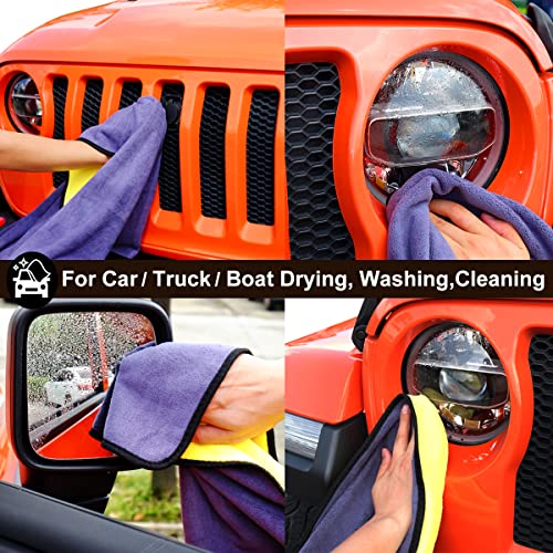 UCINNOVATE 2pcs Microfiber Towels Cleaning, Scratch-Free, Super Absorbent Drying Cleaning Cloth for Car, Boat, Pet Drying, Household Cleaning(63" x 23")