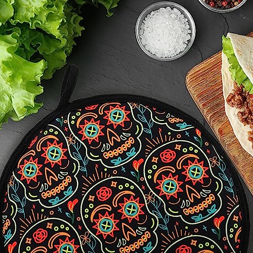 Hiceeden 3 Pack 12" Tortilla Warmer Pouch, Insulated Cloth Food Warmer Two Sides Keep Warm for Corn, Flour Taco, Mexican Party, Microwave Safe