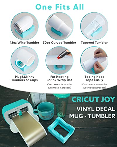 CUPITUP Small Silicone Cup Cradle with Built-in Slot for Crafting Tumblers Use to Apply Vinyl Decals for Tumblers, Tumbler Holder for Crafts, 2 Angle Supports Tumbler Cradle for Epoxy