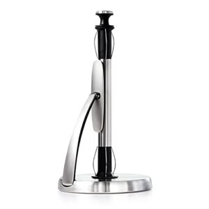 OXO Good Grips Stainless Steel Soap Dispensing Sponge Holder - Clear, One Size & Good Grips SimplyTear Paper Towel Holder - Stainless Steel