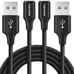 [10ft, 2-Pack] USB C Cable Fast Charging, Long USB A to Type C Charger Cable Braided for Samsung Galaxy A10e A03s A13 A32 A50 A51 A52 A53 A71 Note 20 10 9, S22 S21 S20 Ultra S10 S10e S9, LG G8 Moto G9