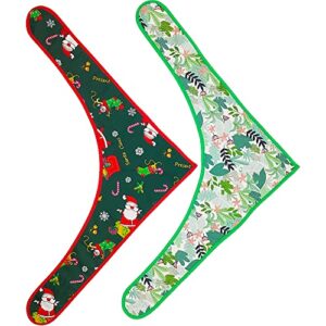 Cartisanat Dog Bandanas, 2 Pack Floral & Christmas Set Triangle Reversible Dog Pet Scarfs Adjustable Fit Triangle Bibs Accessories, Multiple Sizes Offered for Small Medium & Large Dogs