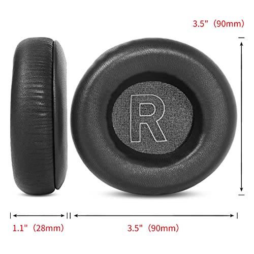 YunYiYi Sheepskin Leather Earpads Replacement Ear Cushions Compatible with Bang & Olufsen Beoplay H9 3rd Gen Wireless Headset (Not Compatible B&O Beoplay H9) Memory Foam Earmuffs Ear Cups (Black)