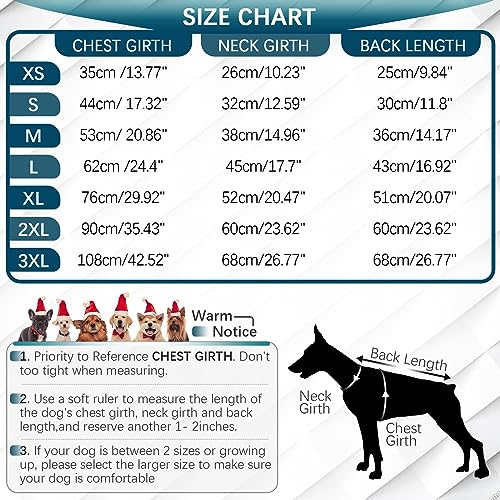 Bonaweite Warm Dog Coat, Waterproof Dog Winter Jacket for Large Medium Small Dogs, Dog Fleece Vest Dog Snowsuit Dog Cold Weather Coat, Doggy Sweater Hoddies Apparel Dog Coat with Harness Built in