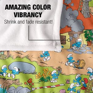 The Smurfs Blanket, 50"x60" Smurf Village Silky Touch Super Soft Throw Blanket