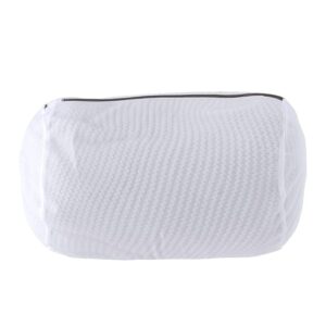 mesh laundry bags heavy duty fine mesh wash bag travel storage organize bag, fine weave fabric zipper closure travel laundry bag (cylinder)