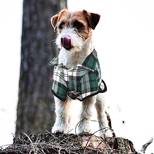 4 Pieces Dog Shirt Pet Plaid Shirt Medium Small Dog Plaid Polo Shirt Little Puppy T-Shirt Plaid Dog Shirt Classical Plaid Pet Clothes Cat T-Shirt Multi Colors for All Seasons (Small)