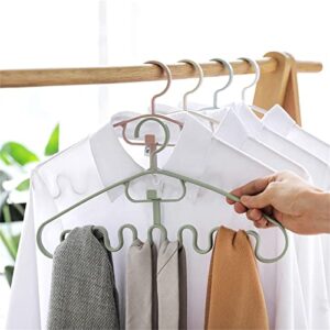 oldman Wave Pattern Stackable Hanger Multifunctional Plastic Hanger Storage Rack Sturdy Non-Slip Non-Slip Modern Minimalist Hanger Suitable for Hanging Clothes Silk Scarves Suspender Tie,White