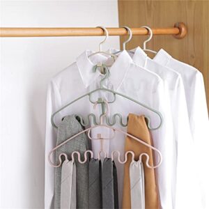 oldman Wave Pattern Stackable Hanger Multifunctional Plastic Hanger Storage Rack Sturdy Non-Slip Non-Slip Modern Minimalist Hanger Suitable for Hanging Clothes Silk Scarves Suspender Tie,White