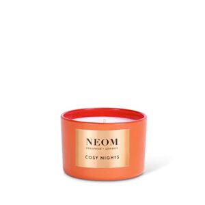 NEOM- Cosy Nights Luxury Scented Candle- Travel Size | Sandalwood, Frankincense & Nutmeg | Essential Oil Aromatherapy Candle | Gift (Travel Size)