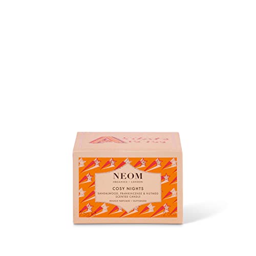 NEOM- Cosy Nights Luxury Scented Candle- Travel Size | Sandalwood, Frankincense & Nutmeg | Essential Oil Aromatherapy Candle | Gift (Travel Size)