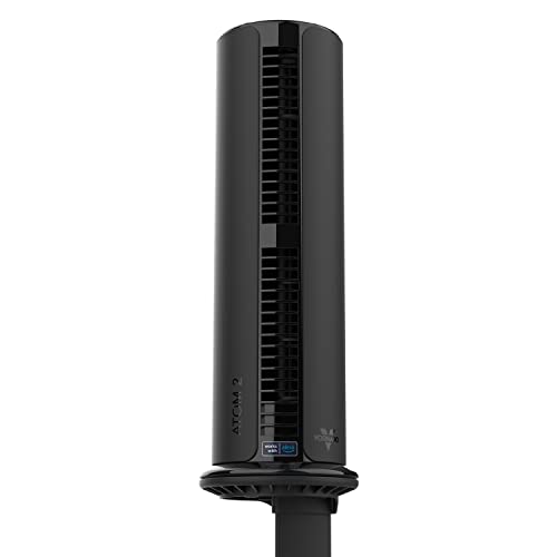 Vornado ATOM 2S AE Oscillating Tower Fan with Stand, Alexa Enabled,Black