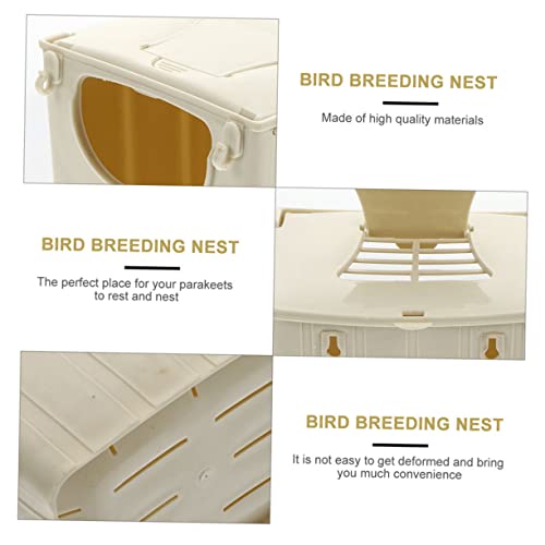 POPETPOP 8 Pcs Bird Breeding Box Parakeet Parrot Finch Breeding Box Bird Incubation Case Plastic Bird Mating Box Nesting Box Hanging Bird Box Parakeet Nesting Box The Bird's Nest Budgerigar