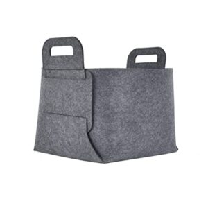 felt storage basket (17.5inch（l）×12.2inch（w）×12inch（h）, medium grey)