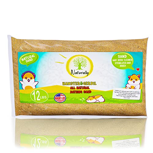 (12lb Bag) Hamster or Gerbil Bathing Sand Litter- All Natural Dry Desert Sand