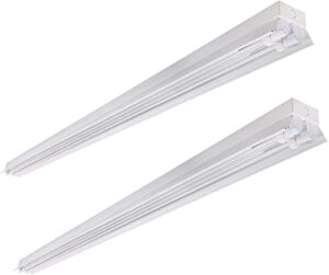 brillihood 8ft led garage shop light, 80w (190w equiv.), 8000lm led ceiling light fixtures, 6000k (cool white), t8/t12 fluorescent light fixture for warehouse, supermarket, workshop office, 2-pack