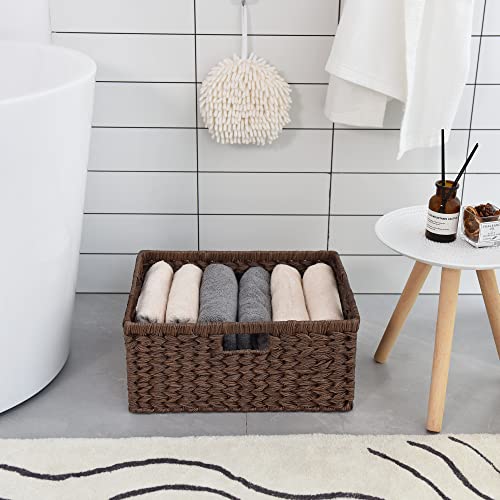 GRANNY SAYS Bundle of 3 Sets Wicker Storage Baskets for Organizing Home