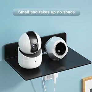 A.B Crew Drill-Free Wall Mount Baby Monitor Holder with Cable Hole Floating Wall Rack WiFi Router Wall Shelf Wall Storage Shelf Video Camera Shelf for Home Wall Decoration L