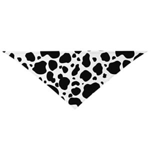 Black and White Cow Print Dog Bandana - 1pack Washable Dog Scarf Triangle Bibs Cute Pet Bandana for Medium Large Dogs Puppy and Cats