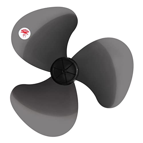 VOSAREA Standing Fan Universal Fan Blades Household Fan Blades Replacement Table Fan Blades with Nut Cover (Black) Plastic Fan Blade 3 Leaves