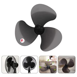 VOSAREA Standing Fan Universal Fan Blades Household Fan Blades Replacement Table Fan Blades with Nut Cover (Black) Plastic Fan Blade 3 Leaves