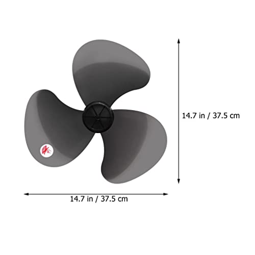 VOSAREA Standing Fan Universal Fan Blades Household Fan Blades Replacement Table Fan Blades with Nut Cover (Black) Plastic Fan Blade 3 Leaves