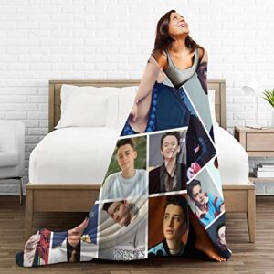 Noah Schnapp Soft Warm Flannel Fleece Blanket All Season Throw Blankets for Bed Couch Living Room 50"x40"