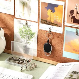 30 Pieces Metal Push Pin Hangers 20 lbs Picture Hooks Zinc Alloy Thumb Tacks Hanging Hooks with Nails for Home Office Fabric Wall Wooden Board (Silver)