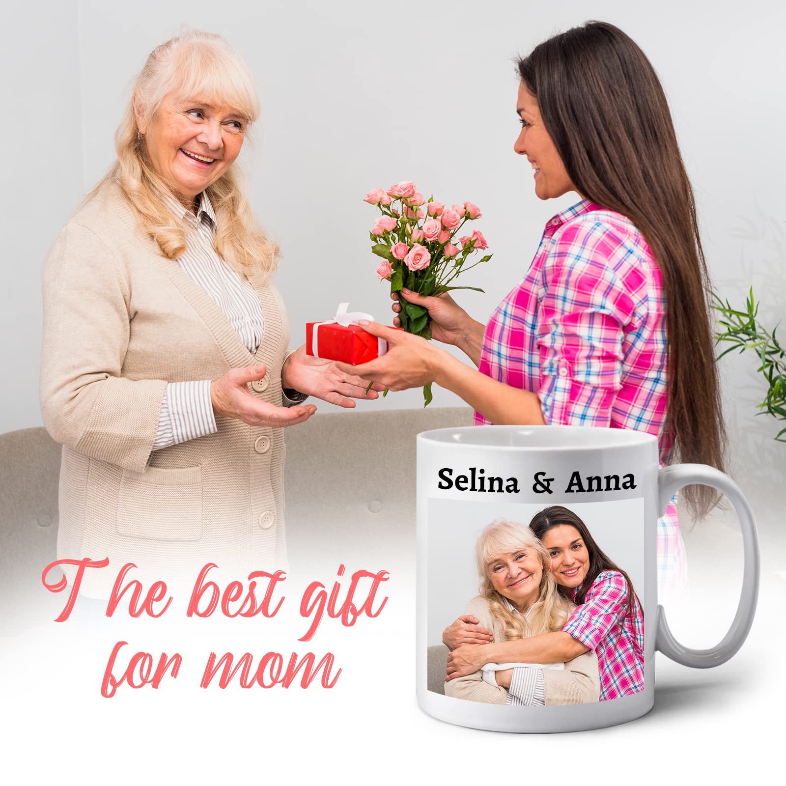 Custom Photo Coffee Mug, Personalized Mug w/Picture, Text, Name - Personalized Gifts for Mom, Boyfriend, Girlfriend, Best Friend, Christmas Gifts, Party Favors Mug 11oz White Wholesale