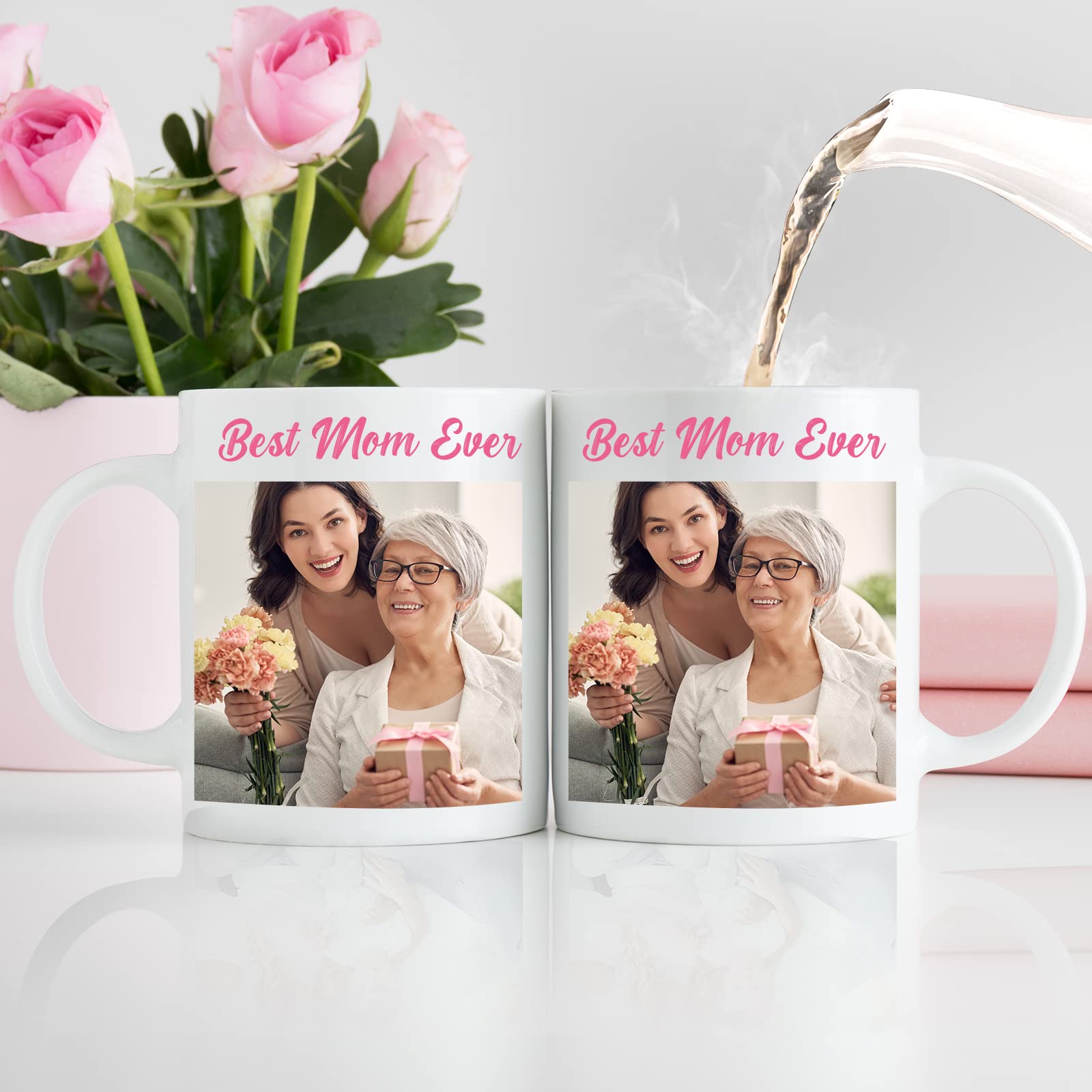 Custom Photo Coffee Mug, Personalized Mug w/Picture, Text, Name - Personalized Gifts for Mom, Boyfriend, Girlfriend, Best Friend, Christmas Gifts, Party Favors Mug 11oz White Wholesale