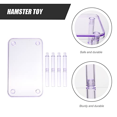 Hamster Play Platform Plastic Chinchilla Toy Hamster Bed Cage Food Bowl Drinking Platform for Dwarf Syrian Hamsters Gerbils Mice Degus Purple