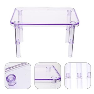 Hamster Play Platform Plastic Chinchilla Toy Hamster Bed Cage Food Bowl Drinking Platform for Dwarf Syrian Hamsters Gerbils Mice Degus Purple