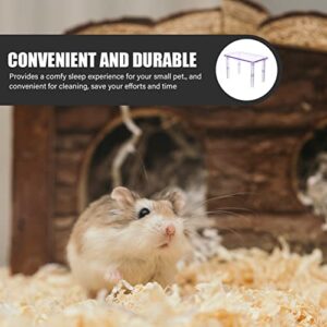 Hamster Play Platform Plastic Chinchilla Toy Hamster Bed Cage Food Bowl Drinking Platform for Dwarf Syrian Hamsters Gerbils Mice Degus Purple