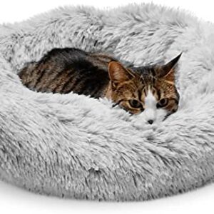 Whiskers & Friends Cat Bed, Cat Beds for Indoor Cats Washable, for Small Cat Bed, Large Cat Bed, Kitten Bed, Small Dog Bed, Anti Anxiety Calming Pet Bed, Cat Beds & Furniture, Round Cat Nest Bed