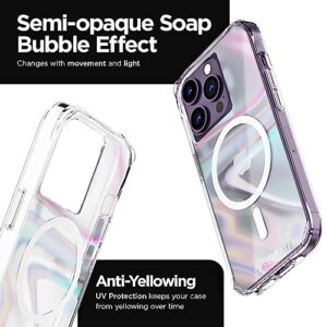 Case-Mate iPhone 14 Pro Case - Soap Bubble [10FT Drop Protection] [Compatible with MagSafe] Magnetic Cover with Iridescent Swirl Effect for iPhone 14 Pro 6.1", Anti-Scratch, Shock Absorbing