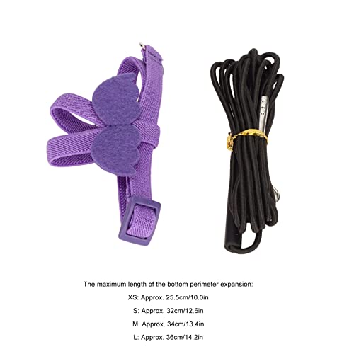 Bird Harness Leash Purple Bird Harness and Leash Pet Outdoor Flying Rope Bird Flying Harness Traction Rope for Parrots Pigeons Birds Purple