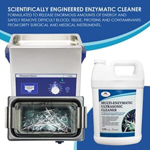 NORTHWEST ENTERPRISES Multi-Enzymatic Ultrasonic Cleaner Solution for Surgical Instrument and Equipment Reprocessing. Concentrated. One Gallon.