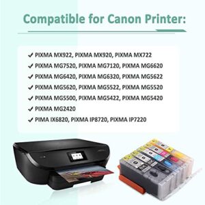 5 Packs Compatible Ink Cartridges PGI-250XL CLI-251XL C A K E Ink Replacement for 250 Ink 251 Ink Use for Pixma MG5420 MG5520 MG5620 MG6620 MG6320 MG6420 MG7120 MG7520 MX722 MX922 iX6820 iP7220 iP8720