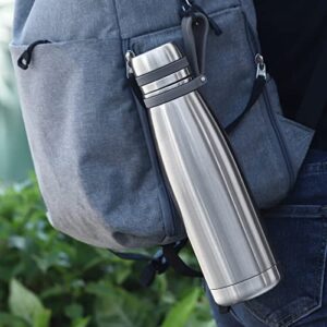 JiaQi Vacuum Insulated Coffee bottle,Stainless Steel Vacuum insulated Bike Water Bottles with Filter, keep Hot&Cold Drink Metal Water Flask 25oz